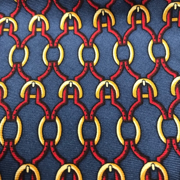 Brooks Brothers | Accessories | Brooks Brothers Blue Red Gold Chain ...